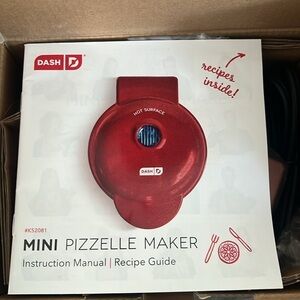 Dash | Kitchen | Dash Mini Pizzelle Maker With Recipe Book New | Poshmark